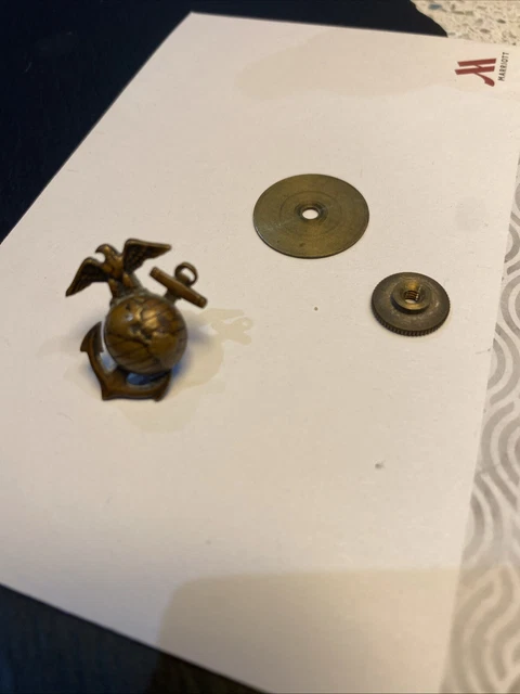 WW2 USMC US Marine Corps Enlisted Hat Cap EGA Pin m37 M1937 Badge £18. ...