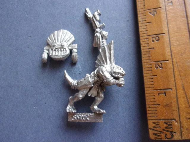 CITADEL GAMES WORKSHOP Lizardmen Lizardman Skink Standard Bearer 1990s ...