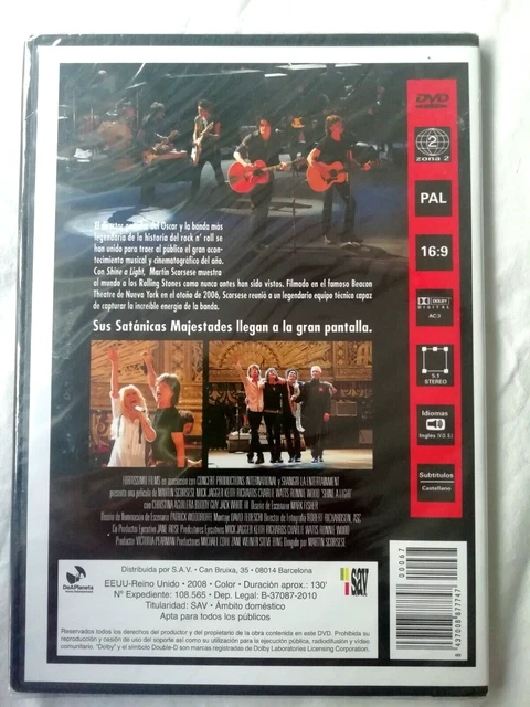 SHINE A LIGHT - DVD Slim - Stones Scorsese - Music Documentary ...