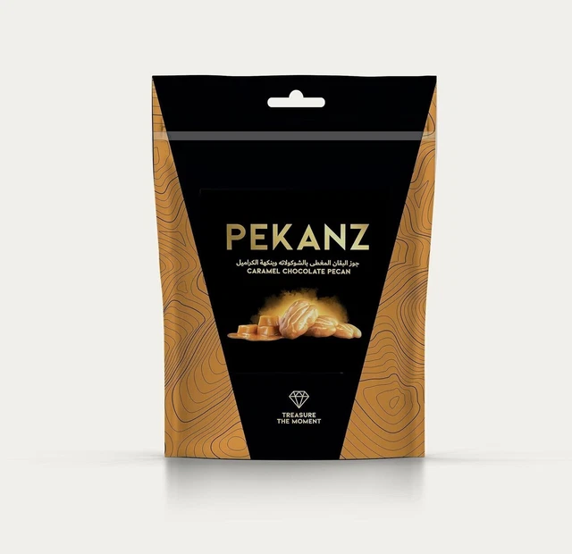 PEKANZ - PÉCAN Revêtu Avec Caramel Chocolat Sac 200GM Monde Large EUR ...