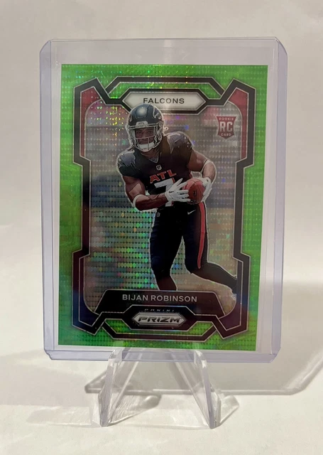 2023 PANINI PRIZM Bijan Robinson #305 Neon Green Pulsar Prizm RC ...