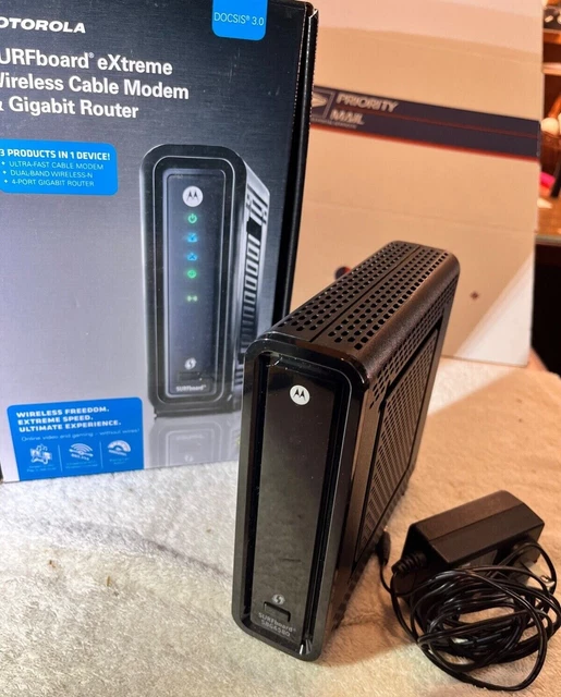MOTOROLA SURFBOARD EXTREME Wireless Cable Modem & Gigabit Router ...