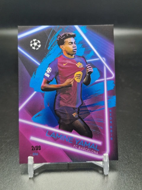 2024 TOPPS TOTAL Football Soccer Lamine Yamal Barcelona /99 Neon Noir ...