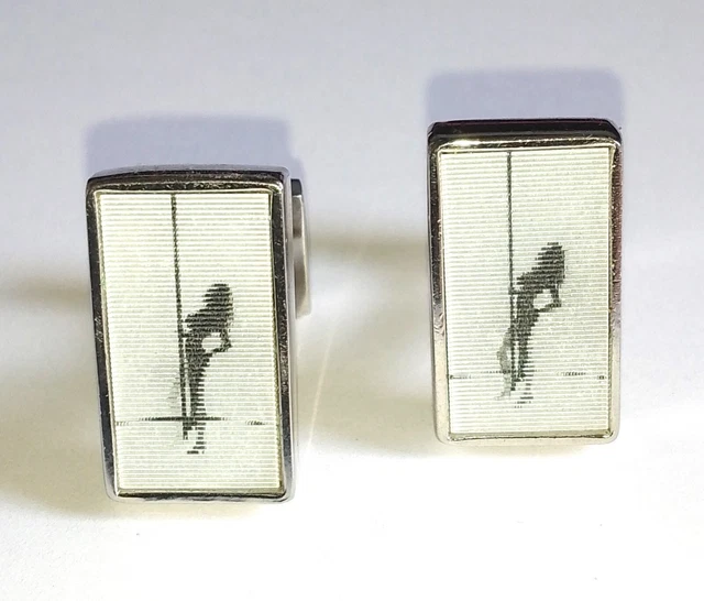 RARE SONIA SPENCER Hologram Moving Undressed Lady Dancer Cufflinks See ...