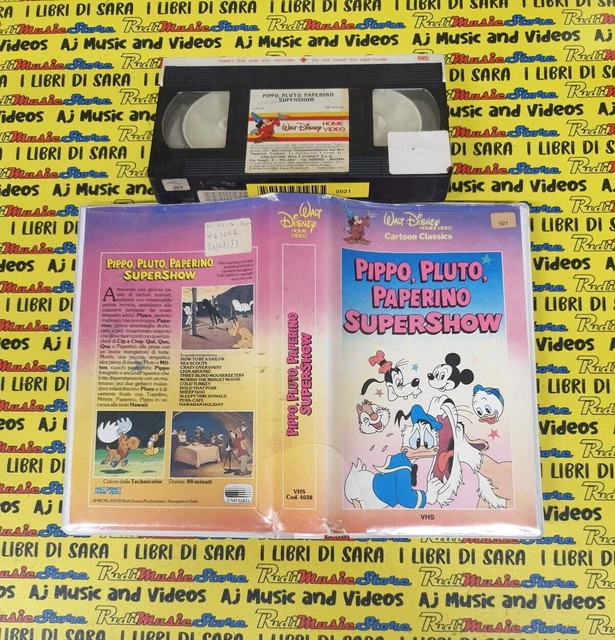 VHS FILM PIPPO PLUTO PAPERINO SUPERSHOW 1978 WALT DISNEY 4038 cartoon ...