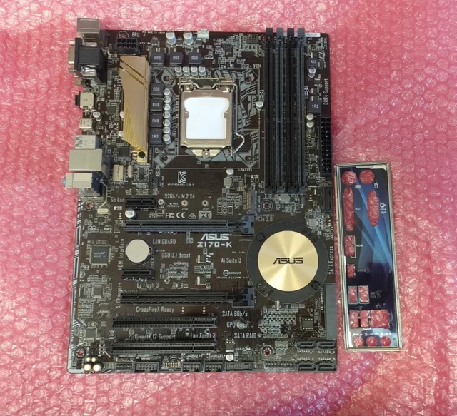 ASUS Z170-K INTEL Z170 LGA 1151 (Socket H4) DDR4 ATX Motherboard & I/O ...