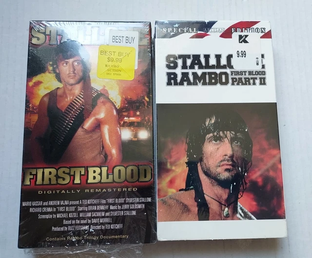 RAMBO FIRST BLOOD Part One Part Two Sylvestor Stallone VHS 1998 Lot 2 ...