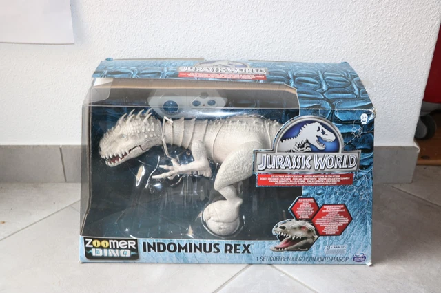 ZOOMER DINO INDOMINUS Rex Jurassic World Spin Master Dinosaur RC Remote ...