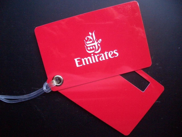 EMIRATES KOFFERANHÄNGER NAMENSSCHILD Adressanhänger Luggage Tag EUR 1 ...