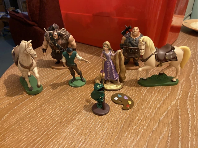 DISNEY RAPUNZEL FIGURE Bundle 8 Items Including Rapunzel And Her Prince ...