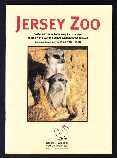 JERSEY ZOO OFFICIAL GUIDE BOOK 2000 INC MAP Gerald Durrell Wildlife ...