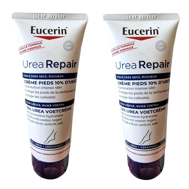 EUCERIN FUSSCREME 10% Urea 2x100ml – UreaRepair PLUS – Trockene Haut ...