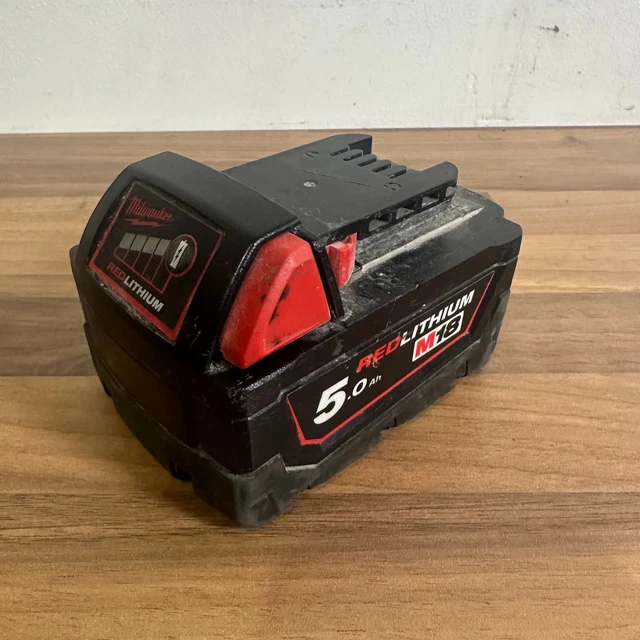 MILWAUKEE M18B5 BATTERY 18V 5.0Ah REDLITHIUM Li-Ion Rechargeable Power ...