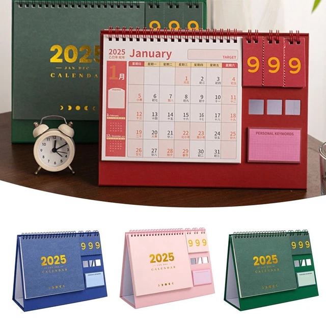 PAPER 2025 CALENDAR Plain Color Desktop Calendar Gift New Year Calendar ...