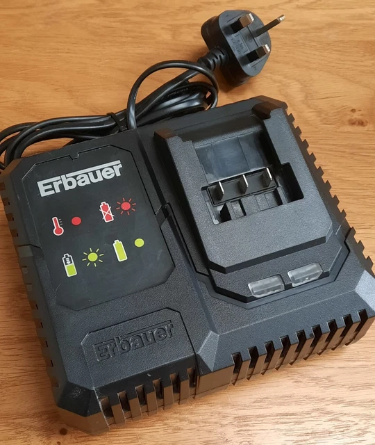 CARGADOR DE BATERÍA rápido Erbauer EFC18-Li 18v Li-ion EXT 6A EUR 33,80 ...