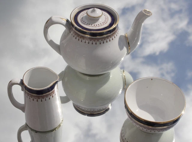 WHITE STAR LINE Rms Olympic Titanic Era Deck Service Minton 3 Piece Tea ...