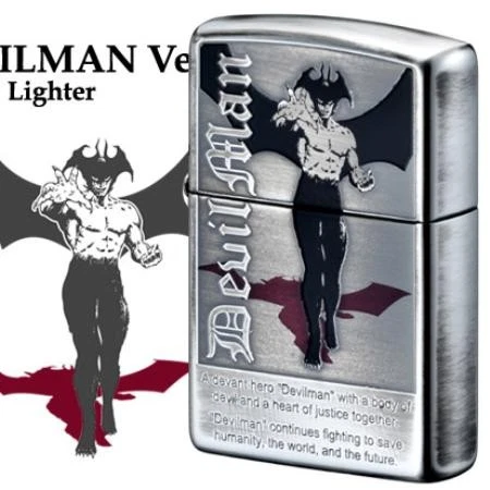GO NAGAI 50TH Anniversary Devil Man Ver.1 Red Shadow ZIPPO Oil Lighter ...