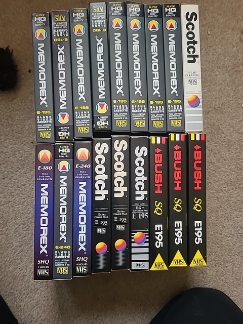 VHS VIDEO TAPES Blank Unsed X 17 And 1 Head Cleaner Tape Various Run ...