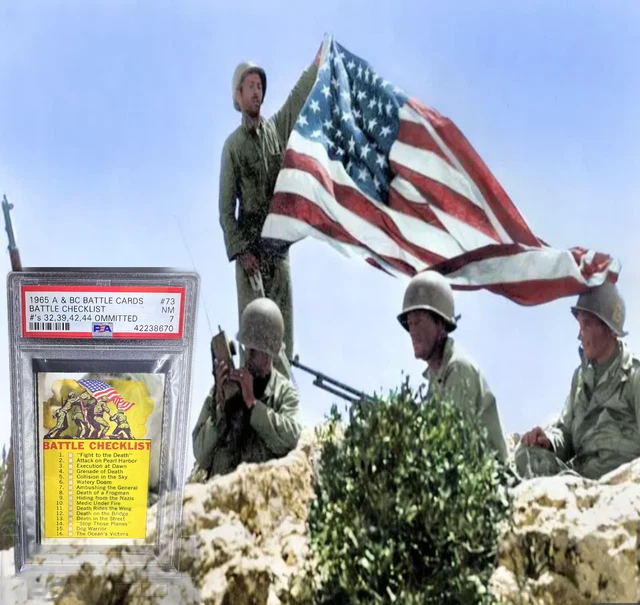 1965 A&BC BATTLE Cards SCHLACHT-CHECKLISTE unvollständige Version Nr ...