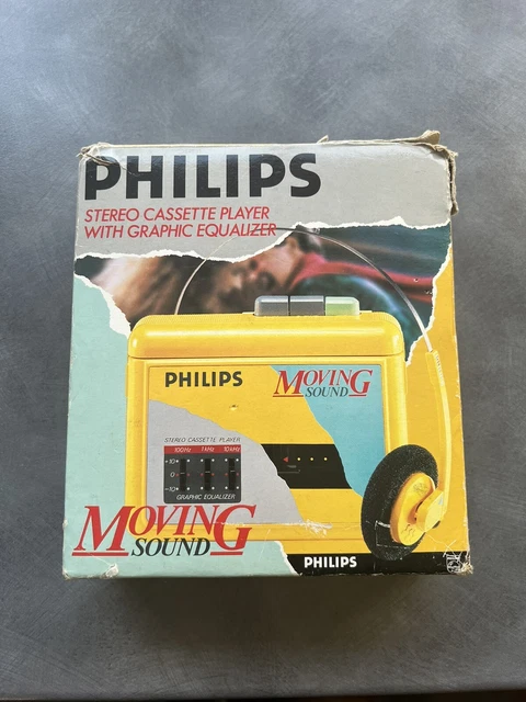 PHILIPS D-6616 MOVING Sound Cassette Player Walkman with Graphic ...