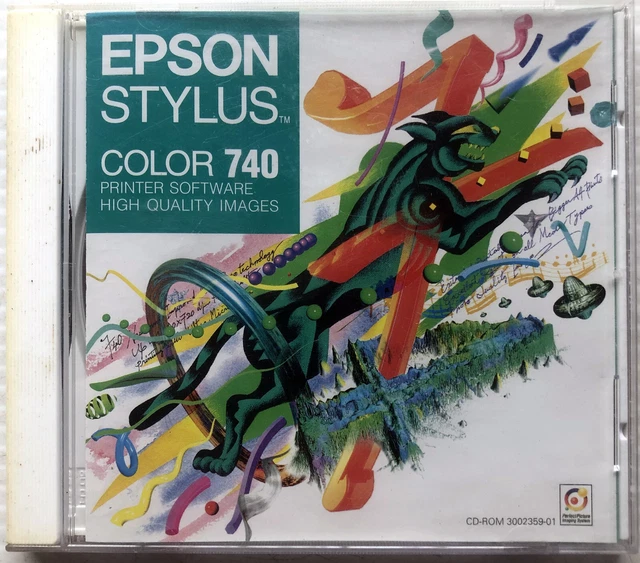 1998 EPSON STYLUS Color 740 Printer Software CD-ROM Win 3.1 95 98 NT ...