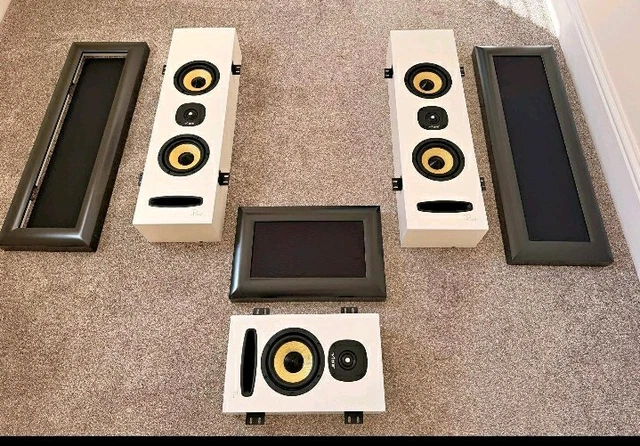 VIBE PICS 55 In-Wall Cinema Speakers Pair + Vibe PICS 5 Centre Speaker ...