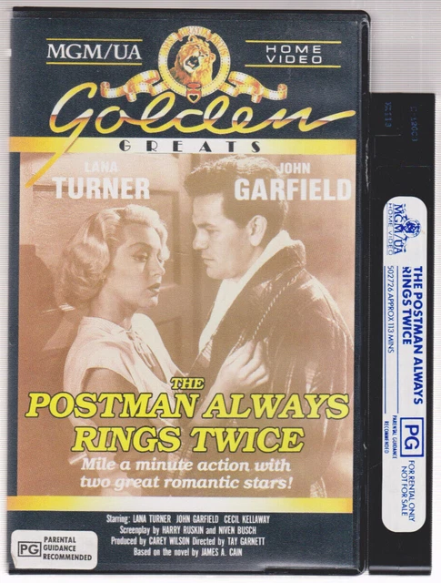 RARE VHS VIDEO Tape THE POSTMAN ALWAYS RINGS TWICE Big Box Ex-Rental ...