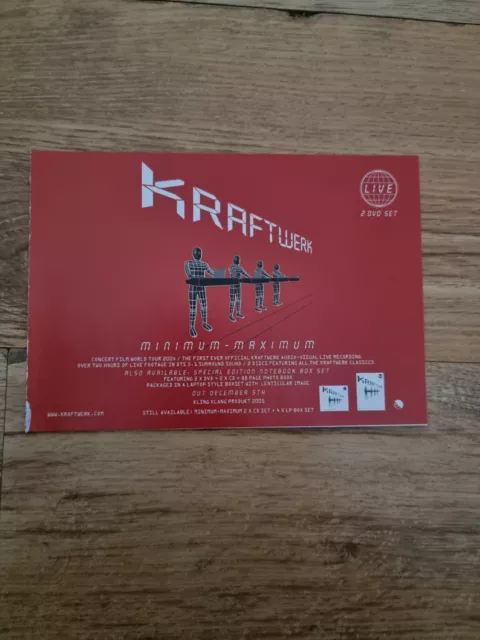 TNEWM62 ADVERT 5X8 Kraftwerk: 'Minimum-Maximum' Live 2 Dvd Set £5.99 ...