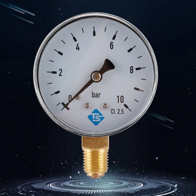1/4 NPT MANOMETER 0-10 bar Compressor Compressed Air Pressure Gauge for ...