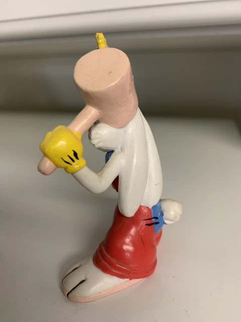 WHO FRAMED ROGER Rabbit Figure 1987 Mallet Hammer PVC Disney Amblin $24 ...