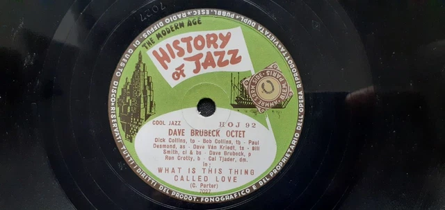 SHELLAC 78 GIRI 10" Dave Brubeck Octet What Is This Thing Called Love ...