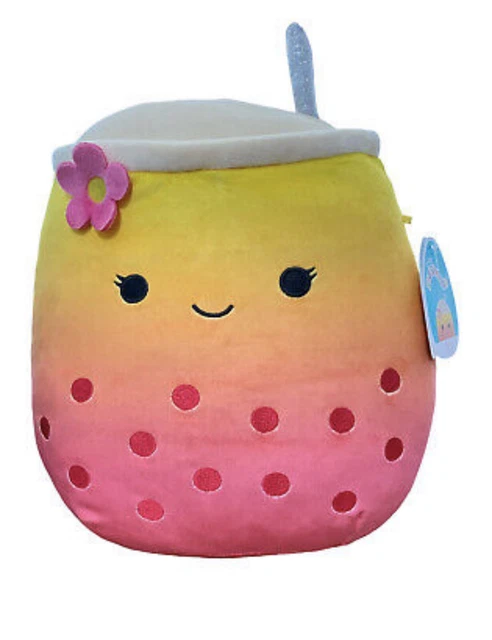 SQUISHMALLOWS BERGIT BUBBLE TEA DRINK 16" LARGE PLUSH TOY BRANDNEW TAGS ...