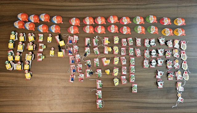 88 X SUPER Mario Kinder Joy 2025 Figuren + 26 LEERE Eier + BPZ Konvolut ...