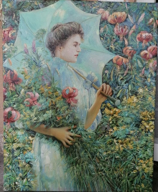 GEMÄLDE ÖL AUF Leinwand Impressionismus Belle Époque Jugendstil Art Deco EUR 73,00 - PicClick DE