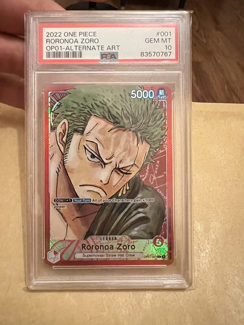 RORONOA ZORO LEADER OP 01 Alternate Art PSA 10 EUR 151,00 - PicClick FR
