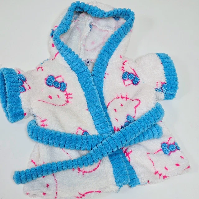 BUILD A BEAR, Retired, Hello Kitty Sanrio, Rare White & Blue Robe. £11. ...