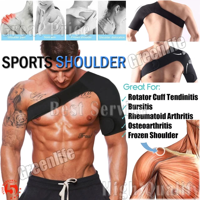 COMPRESSION WRAP SHOULDER Support Brace Joint Pain Injury Guard Strap ...