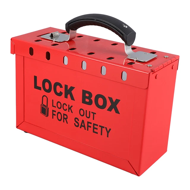 GROUP LOCK BOX Transparent Window Safety Lockout Tagout Box For Office ...