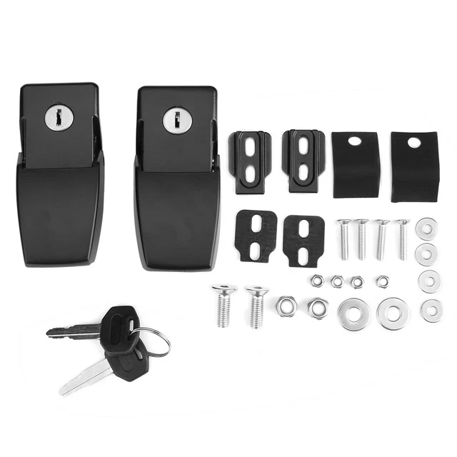 ANTI-THEFT CAR HOOD Latch Lock Kit Assembly With Keys For JK Unlimited ...