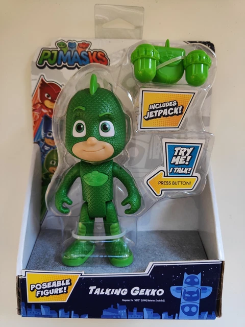 PJ MASKS TALKING Gekko Poseable 15cm Action Figure Includes JetPack ...