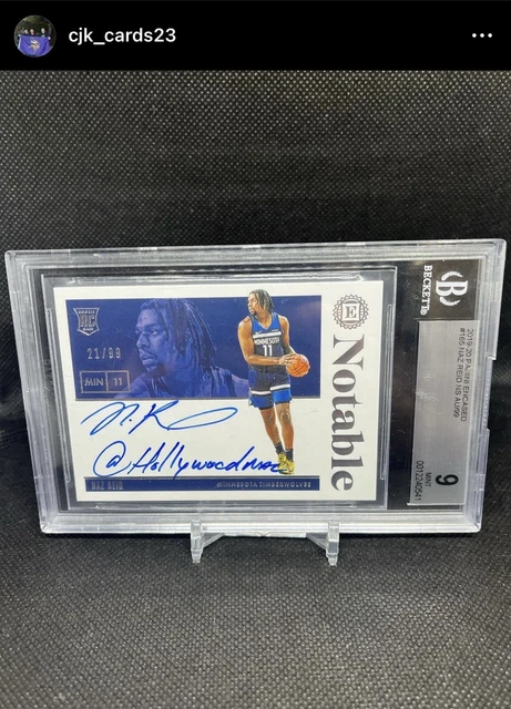 2019-20 NAZ REID Panini emballé signatures notables recrue auto /99 BGS ...