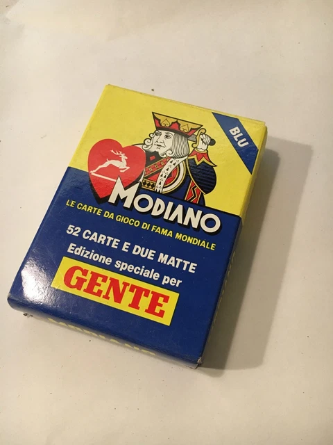 49 CARTE DA Gioco Modiano 52 Carte Omaggio Giornale Gente Sigillate ...