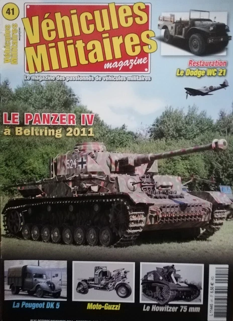 VEHICULES MILITAIRES MAGAZINE 41 Panzer Iv Dodge Wc 51 Dk5 Moto Guzzi ...