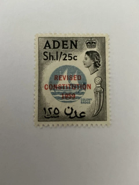 ADEN 1959 POSTAGE Stamp Revised Constitution 1959 £2.24 - PicClick UK