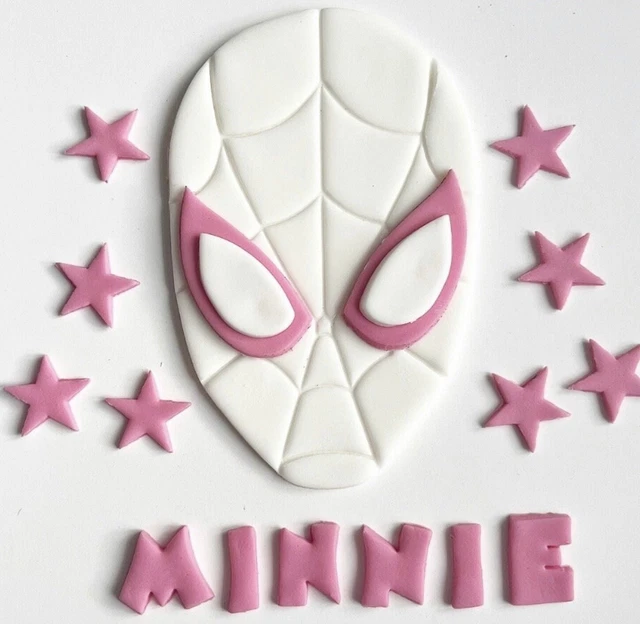 EDIBLE FONDANT SPIDER Woman Gwen Stacey Personalised Birthday Cake ...