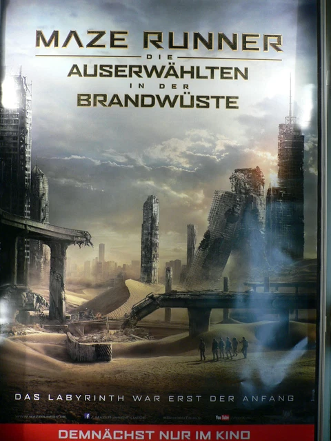 MAZE RUNNER - Die Auserwählten der Brandwüste - Teaser - Filmposter 120x80cm EUR 18,00 - PicClick FR