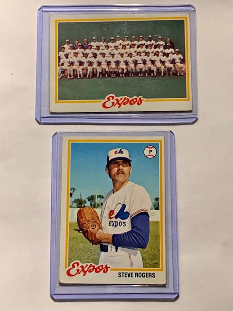 1978 TOPPS #425 Steve Rogers Montréal Expos Plus #244 liste de contrôle ...