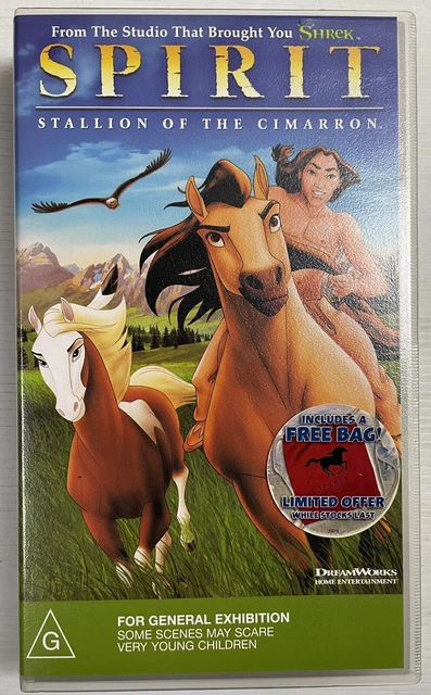 SPIRIT STALLION OF The Cimarron VHS DreamWorks Cassette Animation Video ...