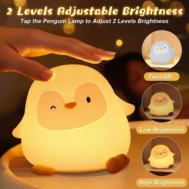 PENGUIN NIGHT LIGHT, Penguin Gifts for Kids, Baby Night Light Touch ...