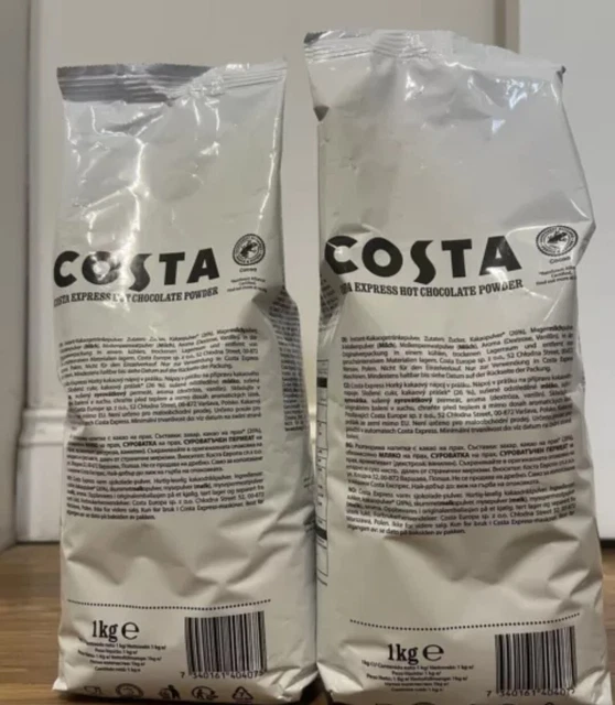 COSTA EXPRESS HOT Chocolate Powder 5KG 5x1kg packs dated 08/25 £74.99 ...